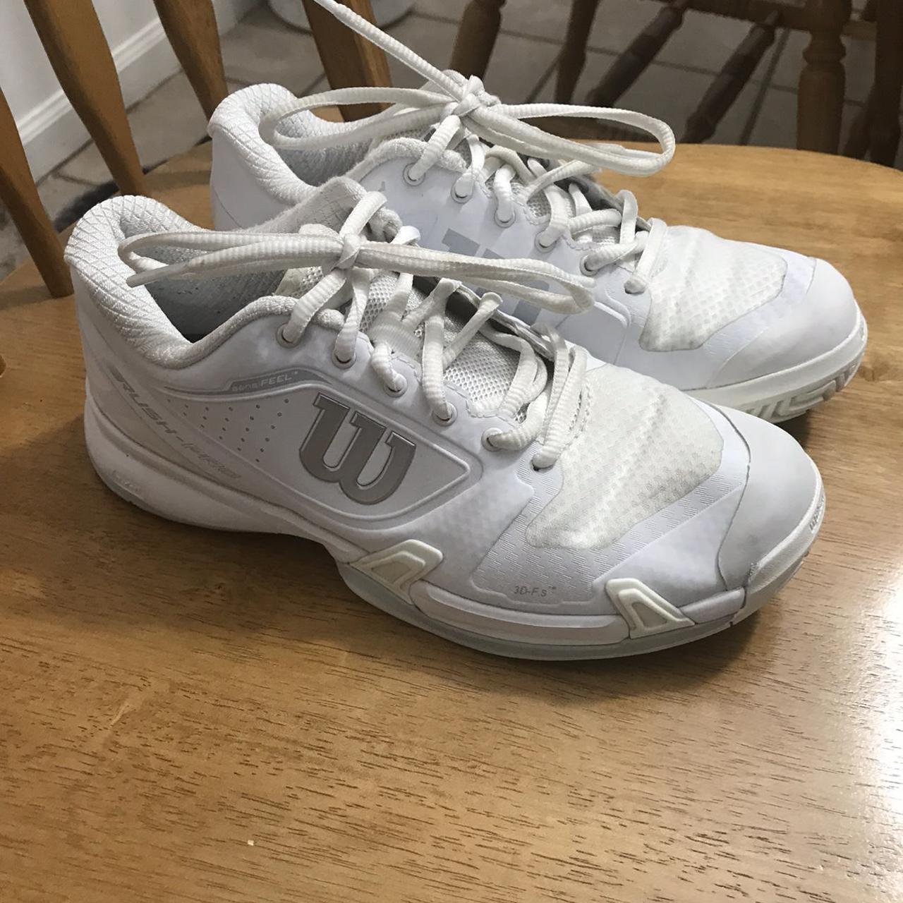 White Wilson Sneakers for Women Used but great... - Depop