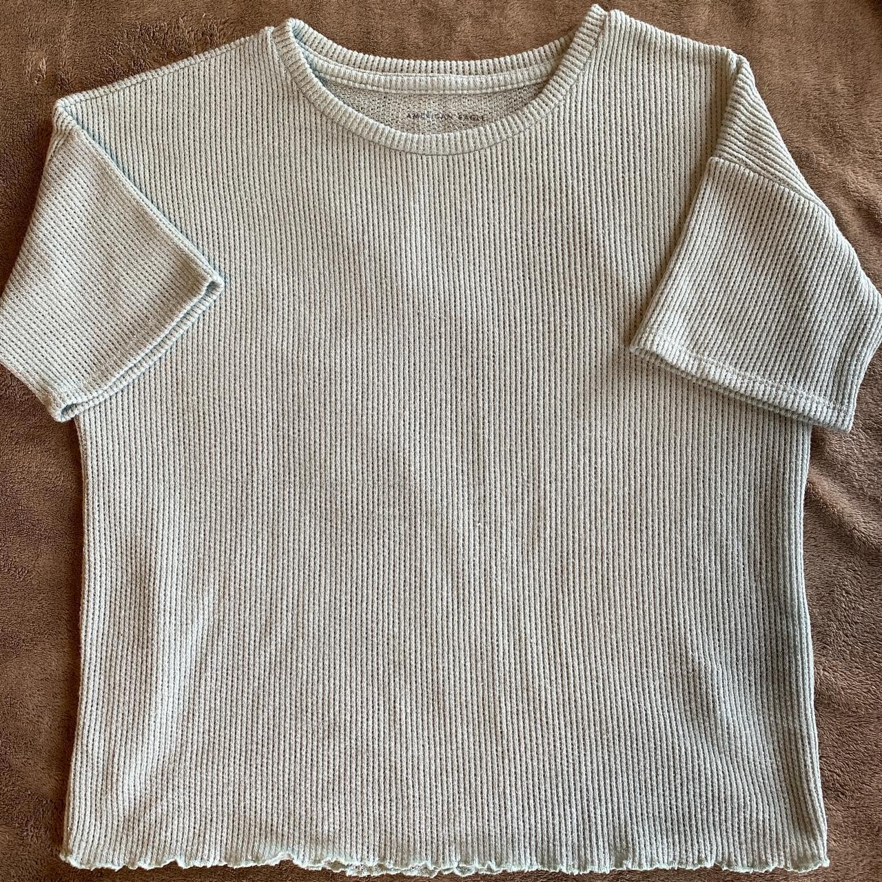 American Eagle Outfitters Women's Green T-shirt | Depop