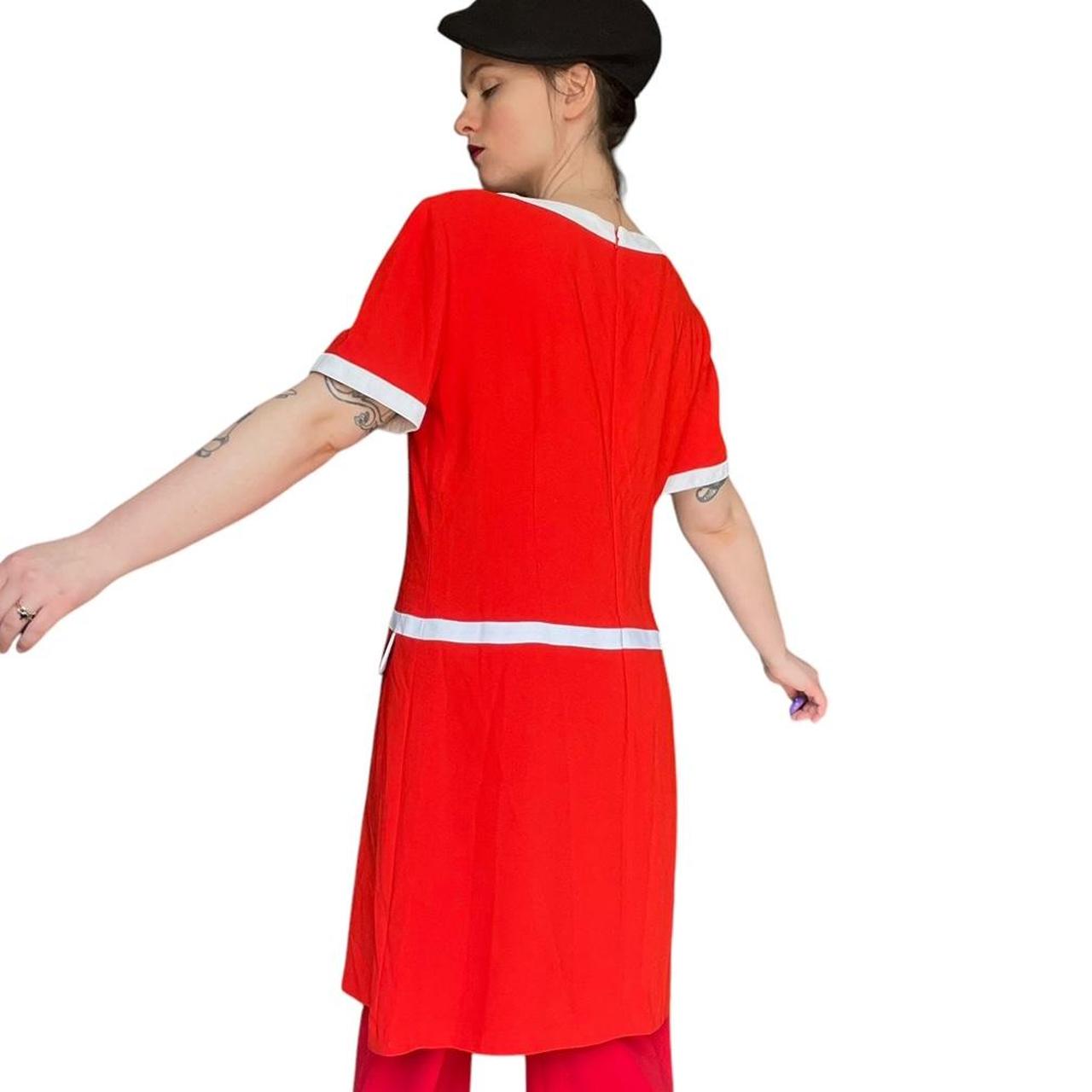 Lil mod tomato red dress! 60's inspired mod dress... | Depop