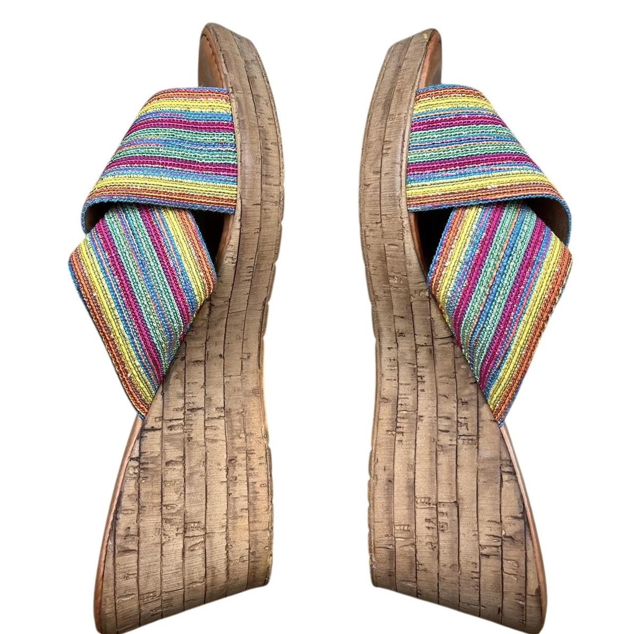 Rainbow platforms! Cute lil summery strappy sandals... | Depop