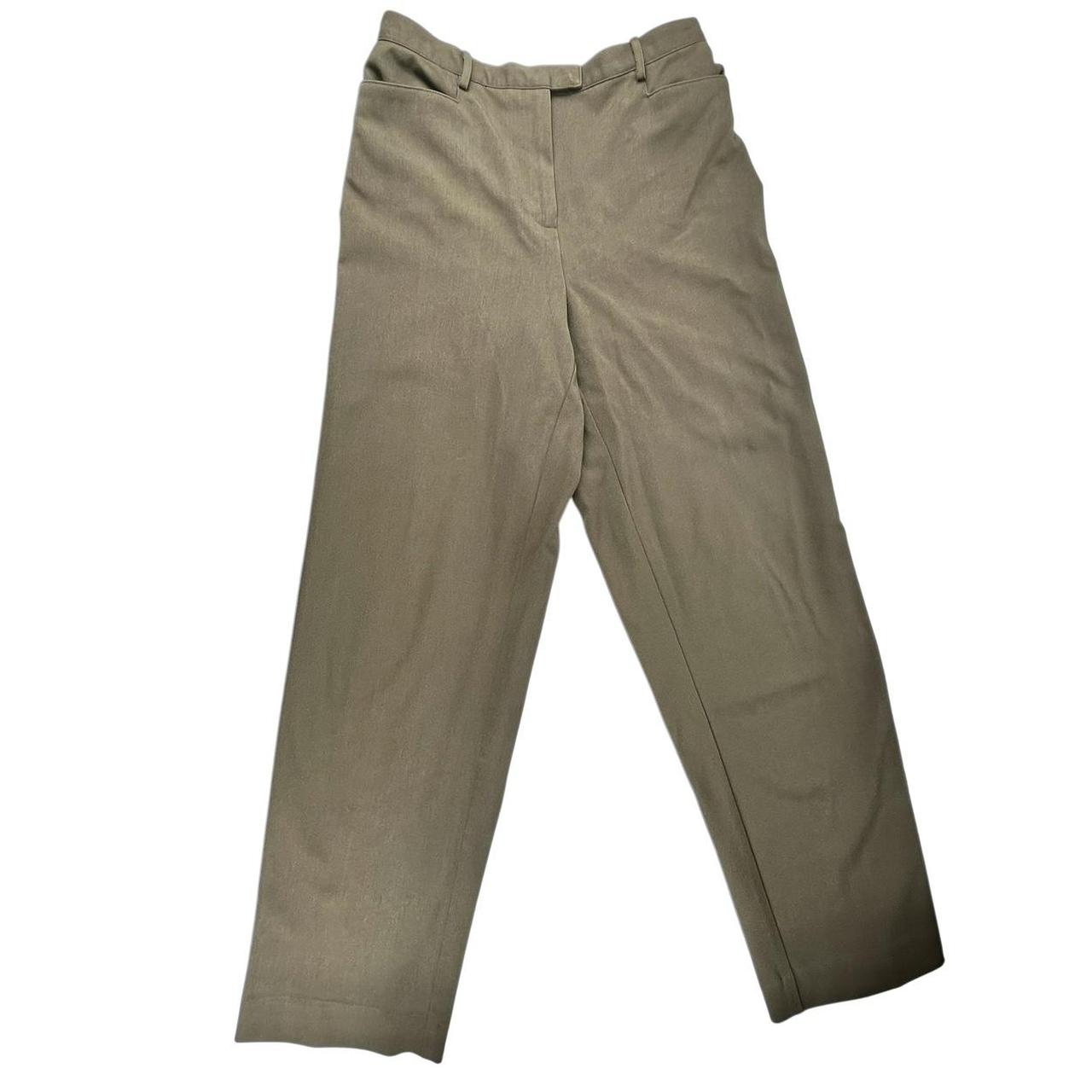Old money pleated khaki slacks! Gorgeous neutral... | Depop