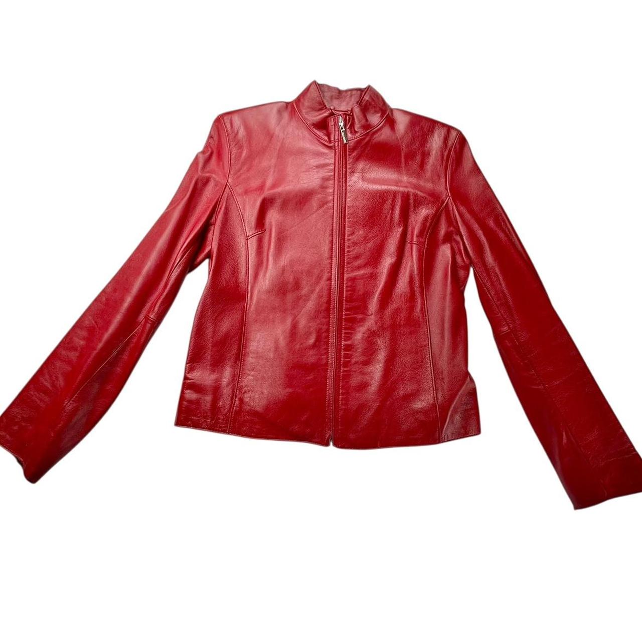 1of1 handmade pepperland red leather moto... | Depop