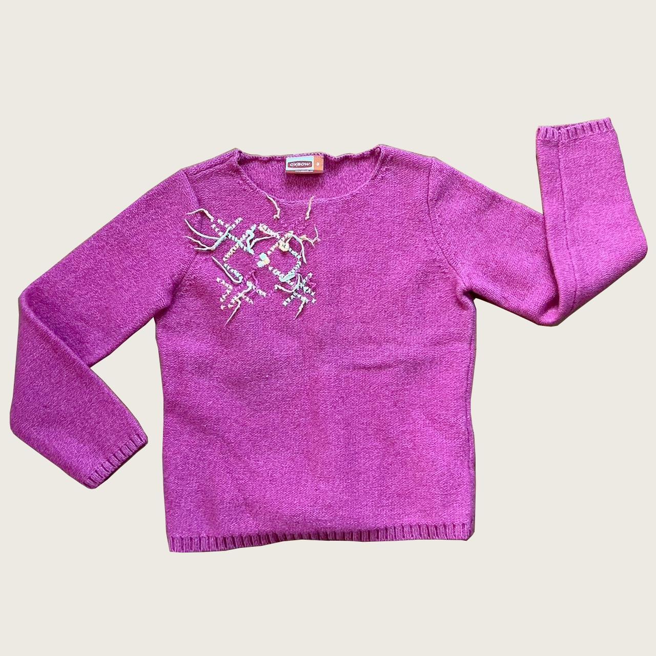 unique and cool knitted jumper with interesting... - Depop