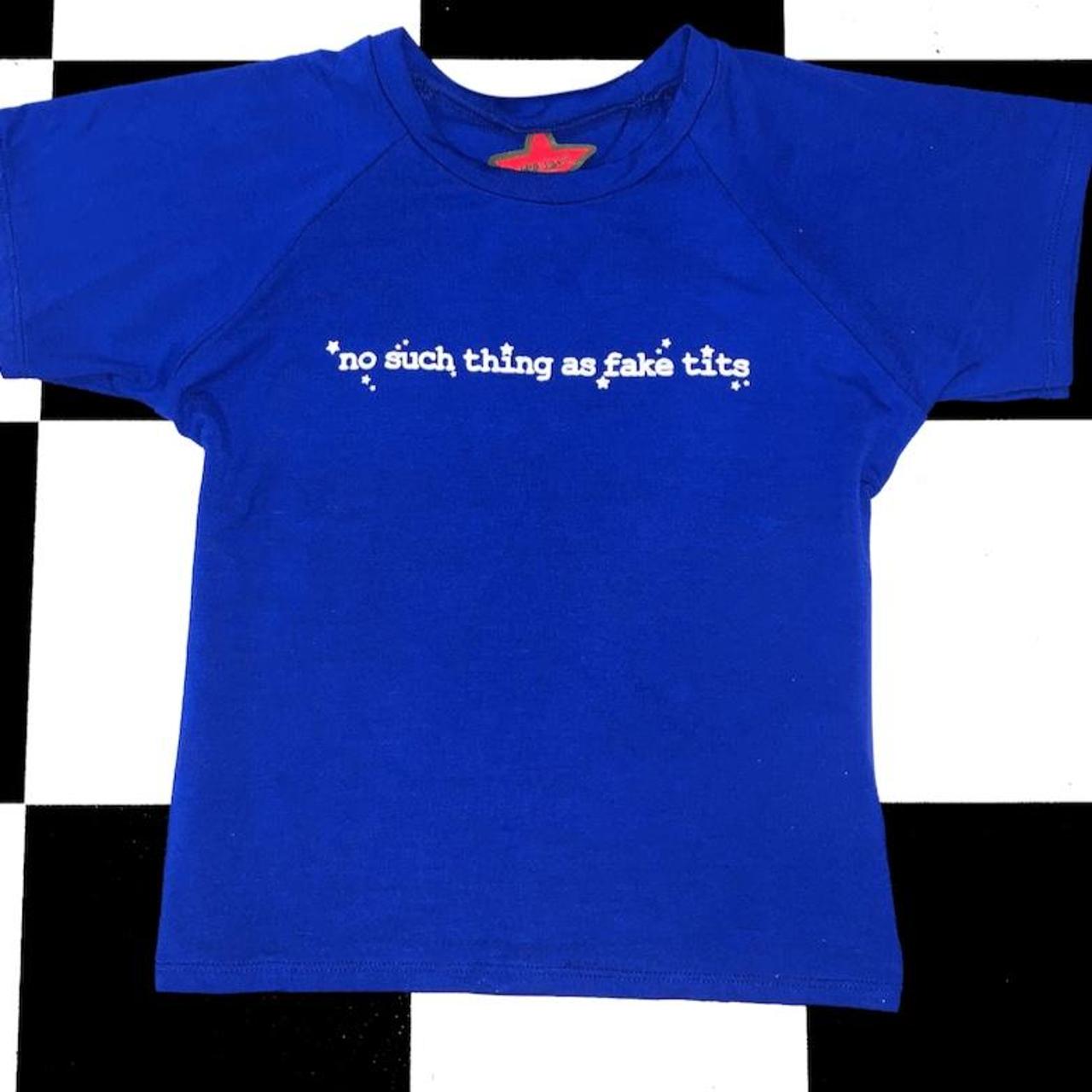 O-MIGHTY Women's Blue and Navy T-shirt | Depop