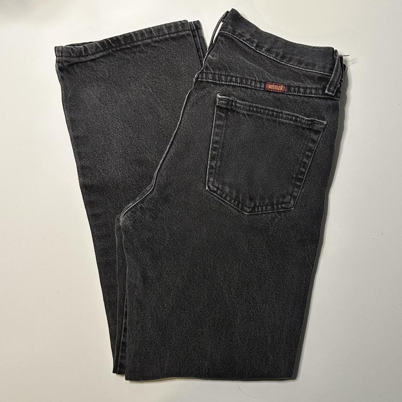 Vintage Faded Black Rustler Denim Jeans 30x30 #Y2K... - Depop