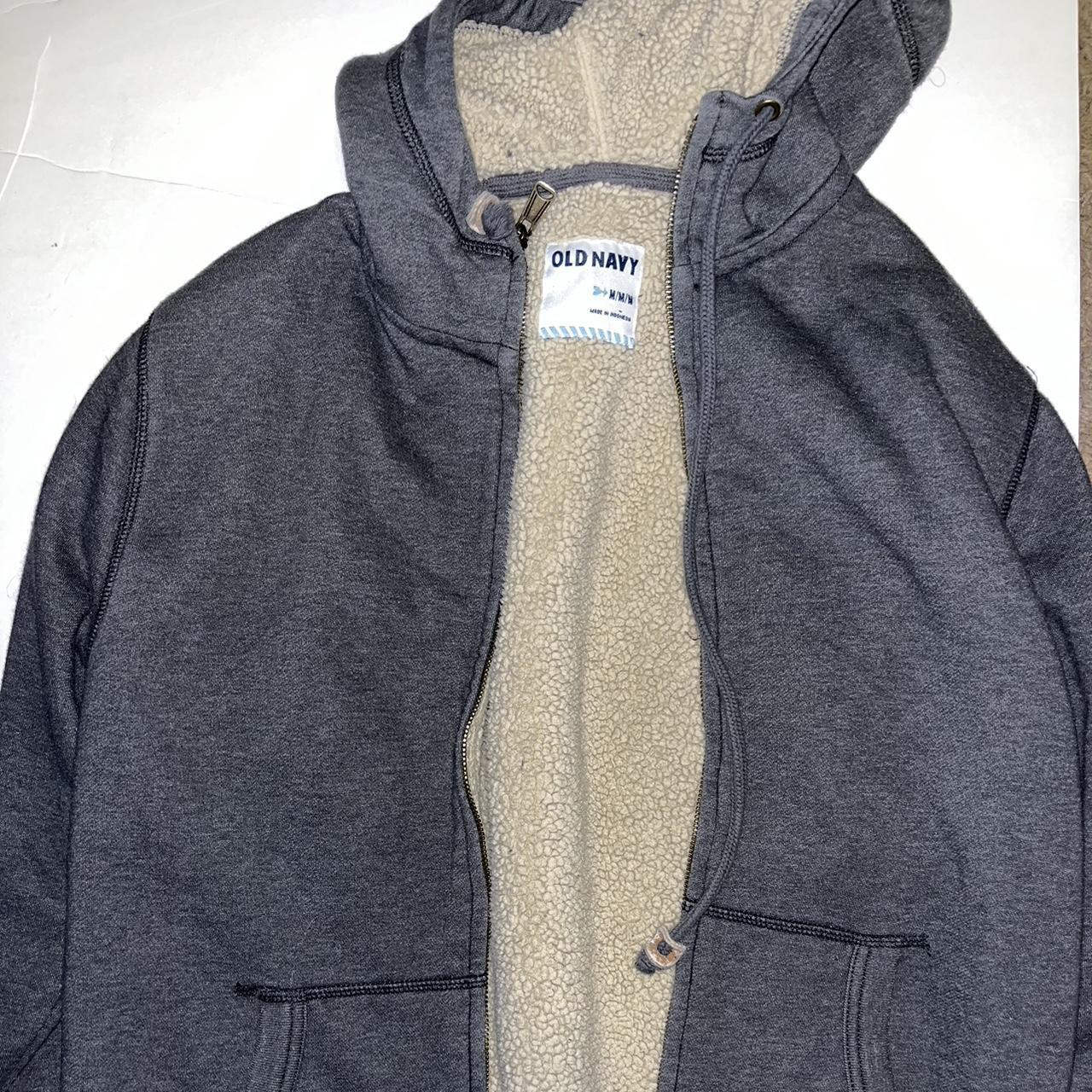 Old Navy Zip Up Hoodie With Fur Inside - Depop