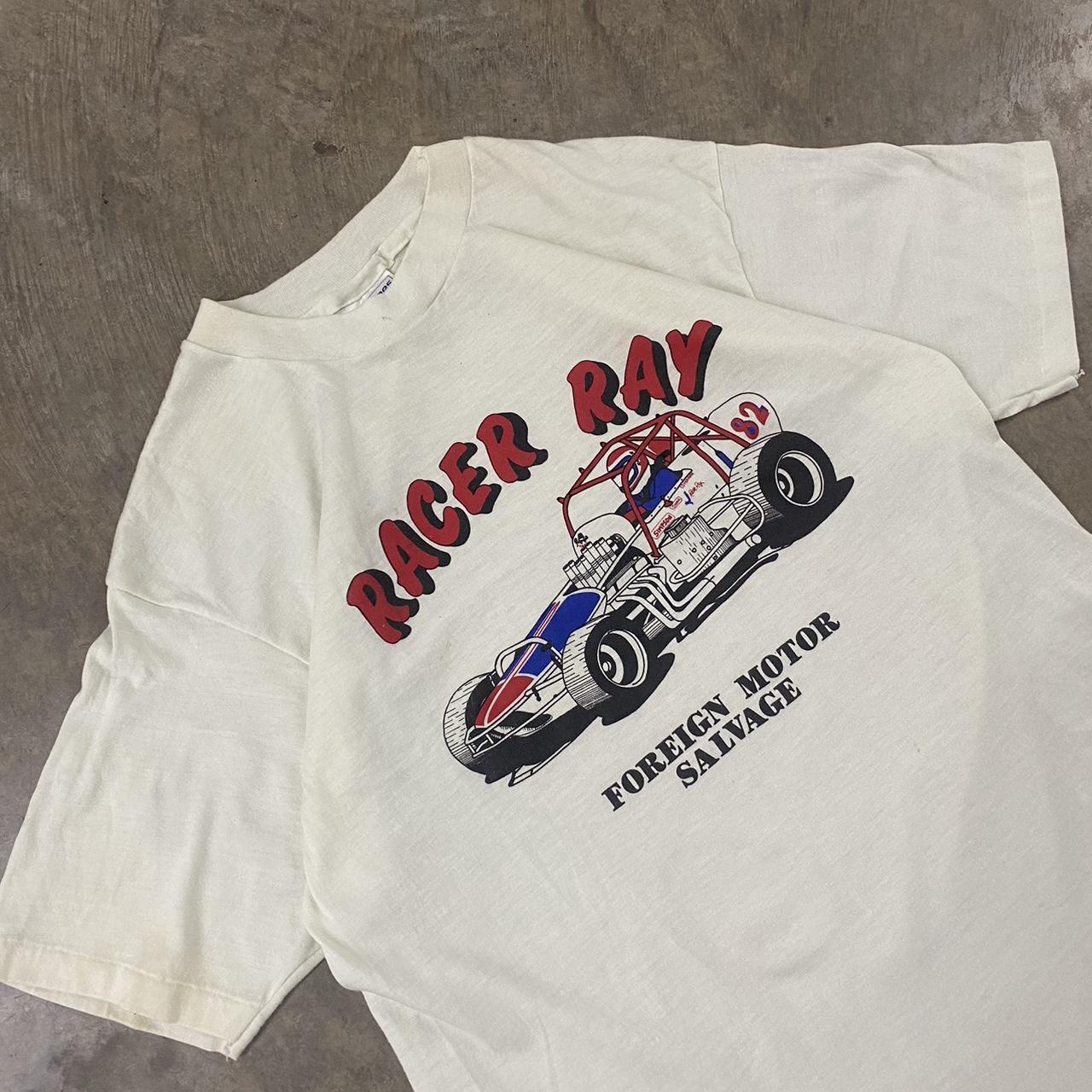 Vintage 80s “Racer Ray” Racing T-shirt Size L... - Depop