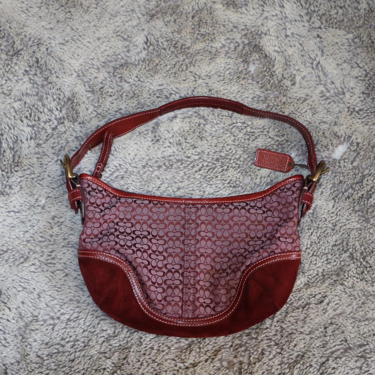 Red Vintage Coach Bag Has a small stain on one side... - Depop