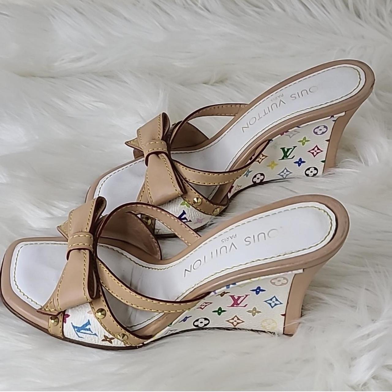 Louis Vuitton wedges 100% AUTHENTIC - Depop