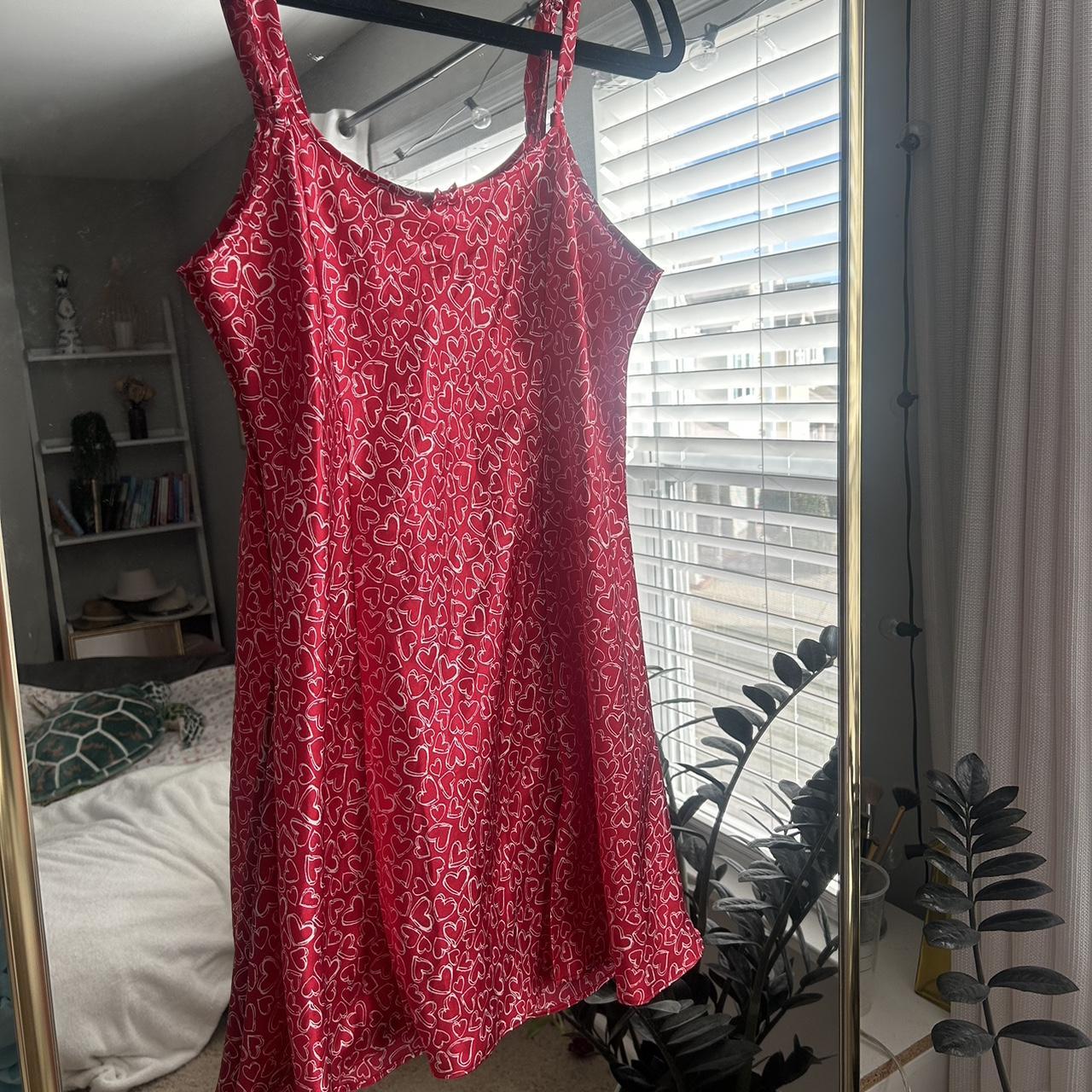 -Adorable Morgan Taylor red silky slip dress with... - Depop