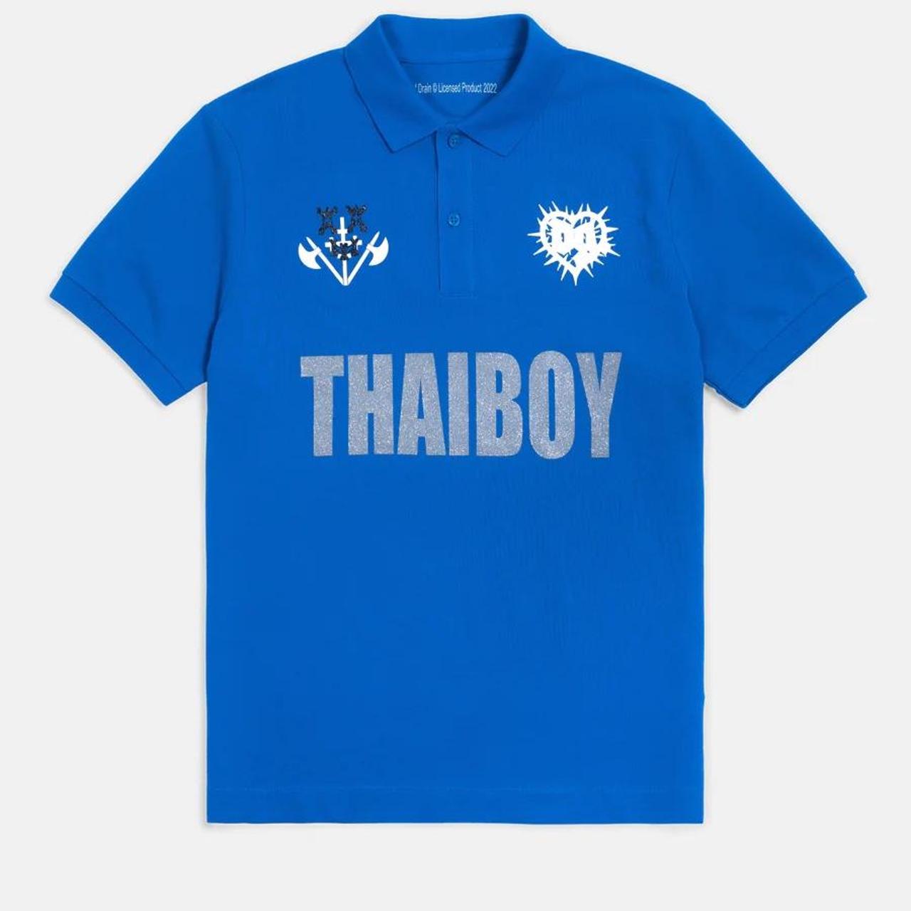 thaiboy digital back to life polo in blue MAKE... - Depop