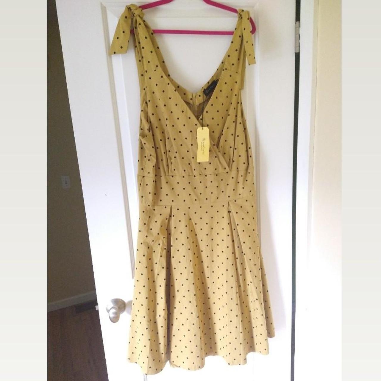 Gowntown yellow polka dot dress so cute Never worn... - Depop