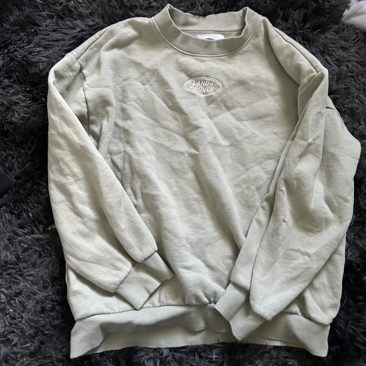 Light green Land Rover crew neck size medium - Depop