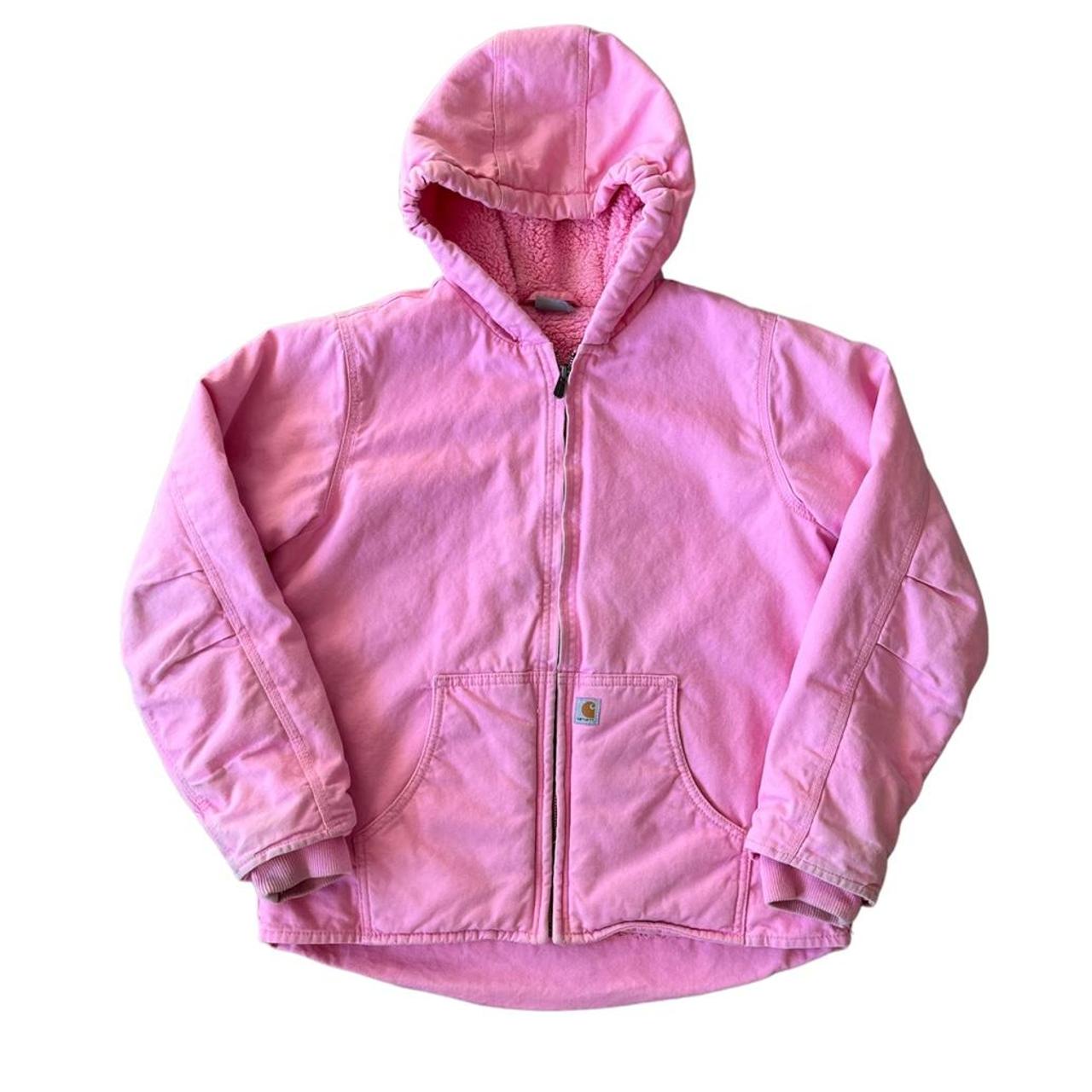 vintage 90s pink carhartt jacket bubblegum pink,... - Depop