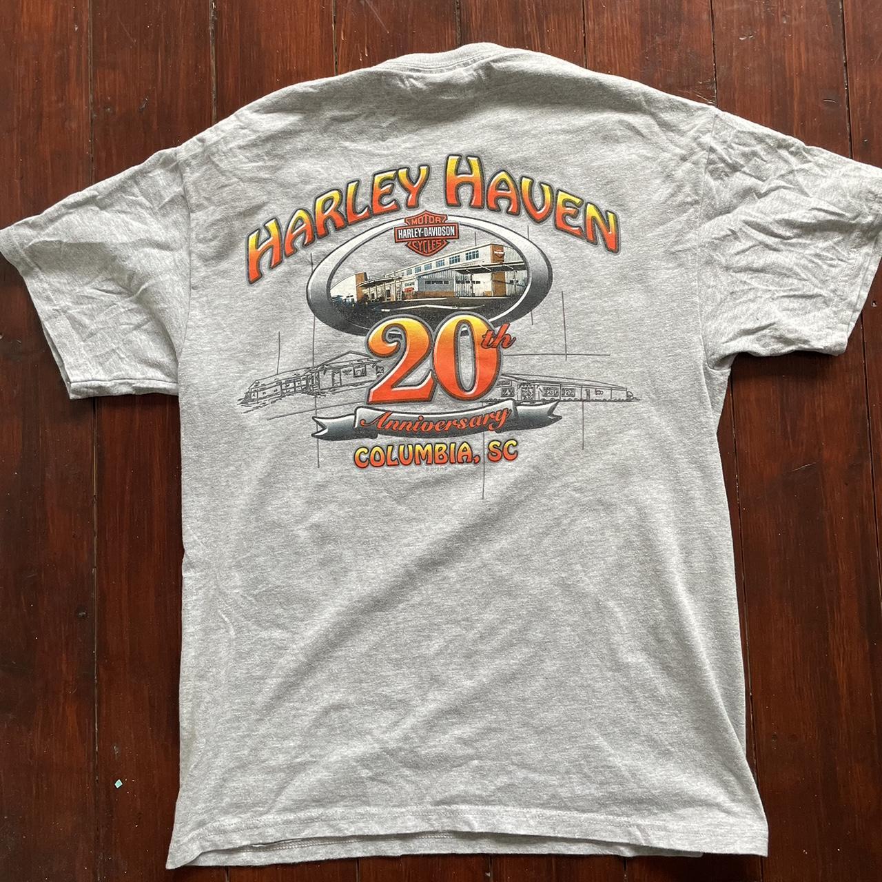 Vintage Harley Davidson Shirt Grey shirt with... - Depop