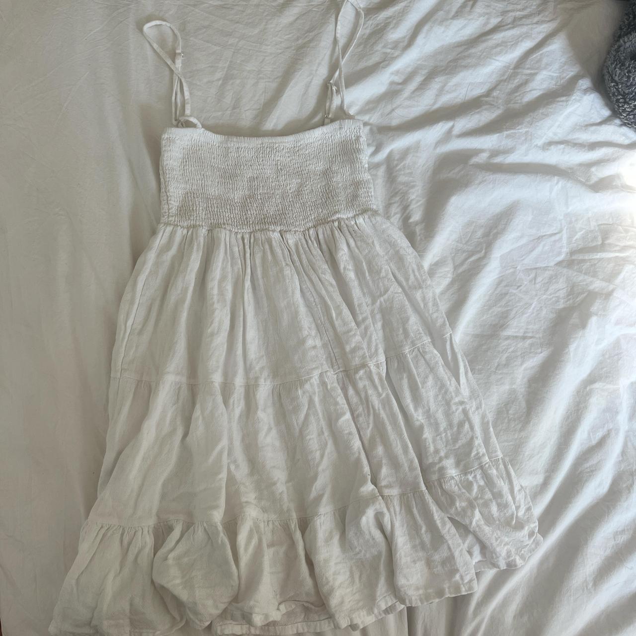 Subdued ruffle dress in white Bought for £55 - Depop