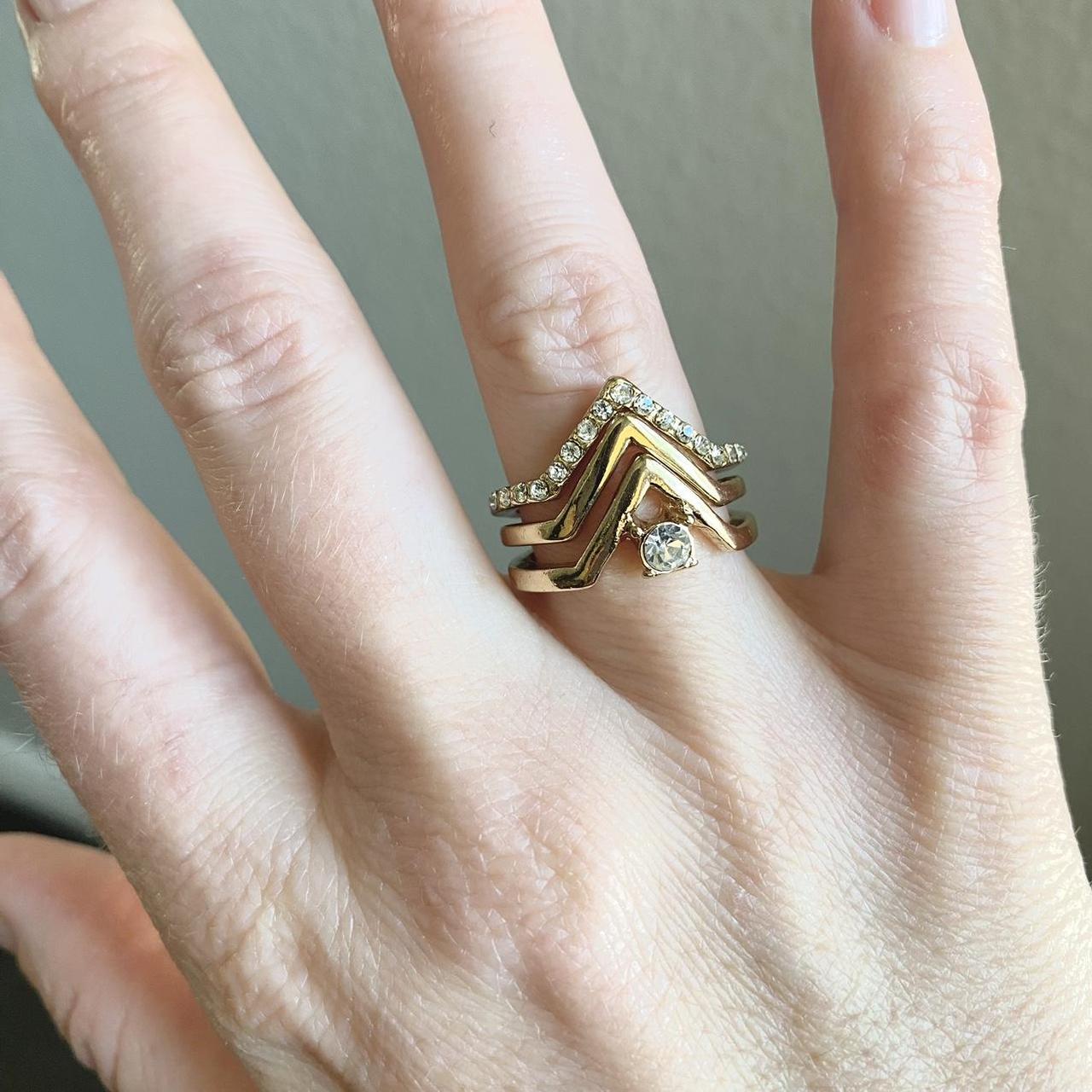Set of 3 stackable gold rings! #rings #ring #gold... - Depop