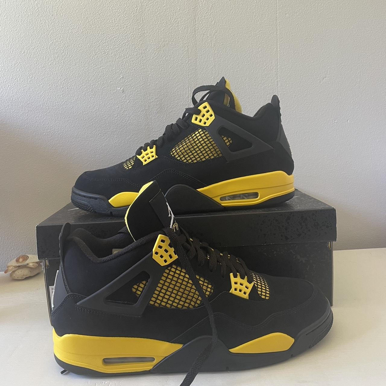Air Jordan 4 yellow thunder 📏 Uk 11 and Uk... - Depop