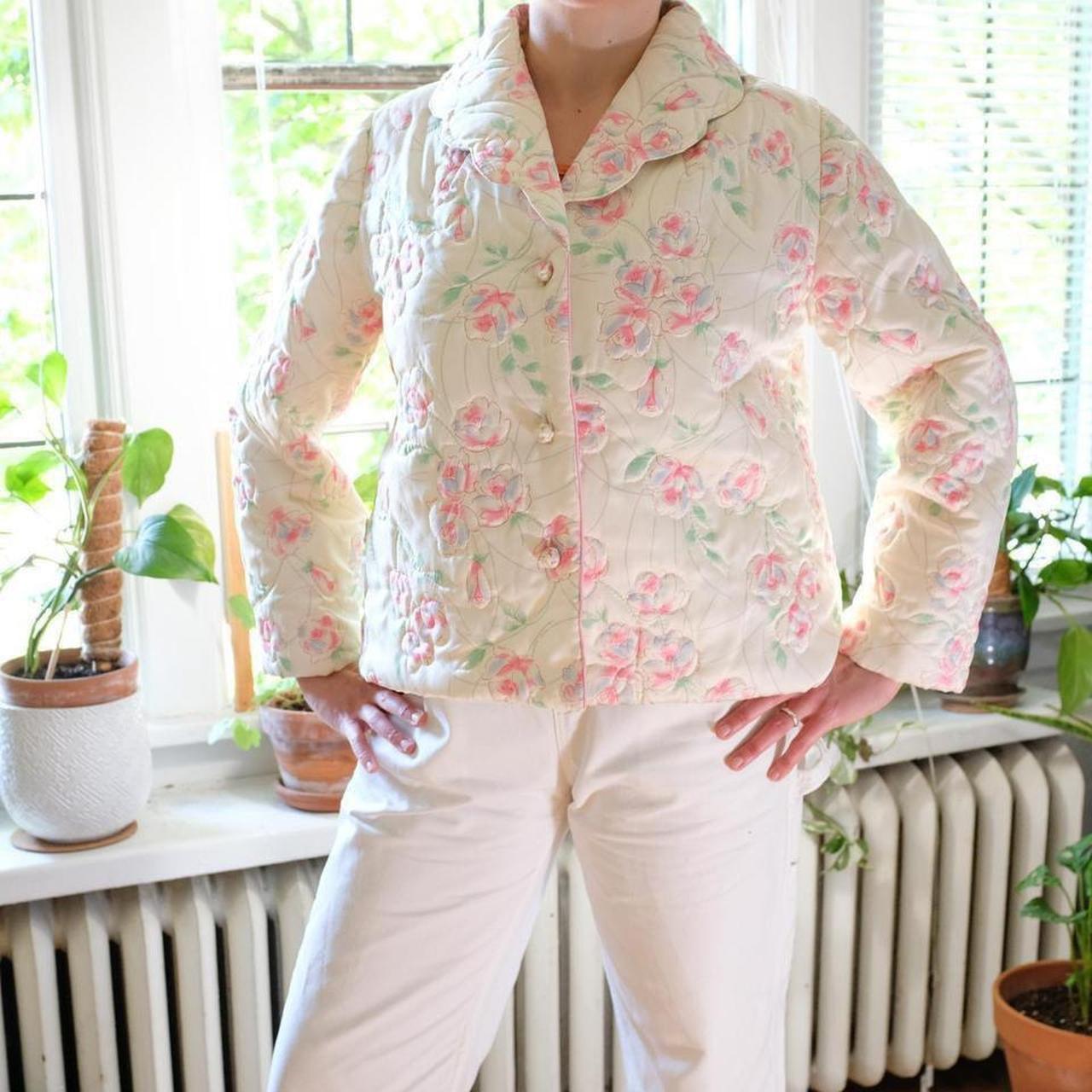 Vintage Quilted Jacket Pink Pastel VTG Late 90s... - Depop