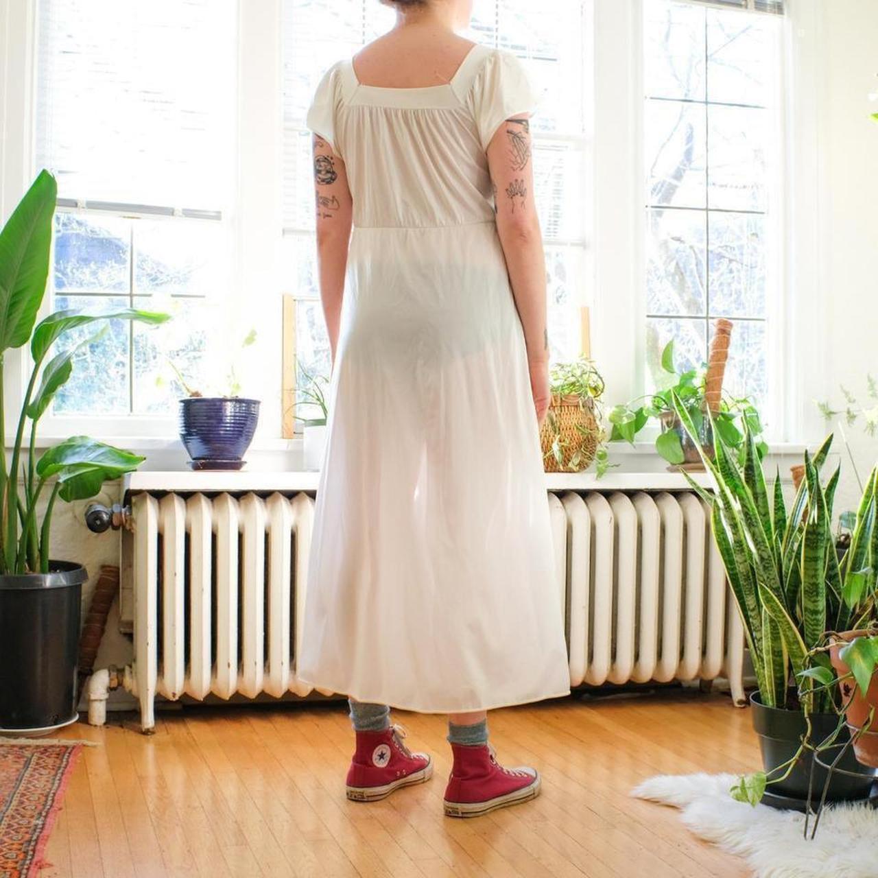 Nightgown Robe Set Cream White 🔵 Nightwear Set with... - Depop