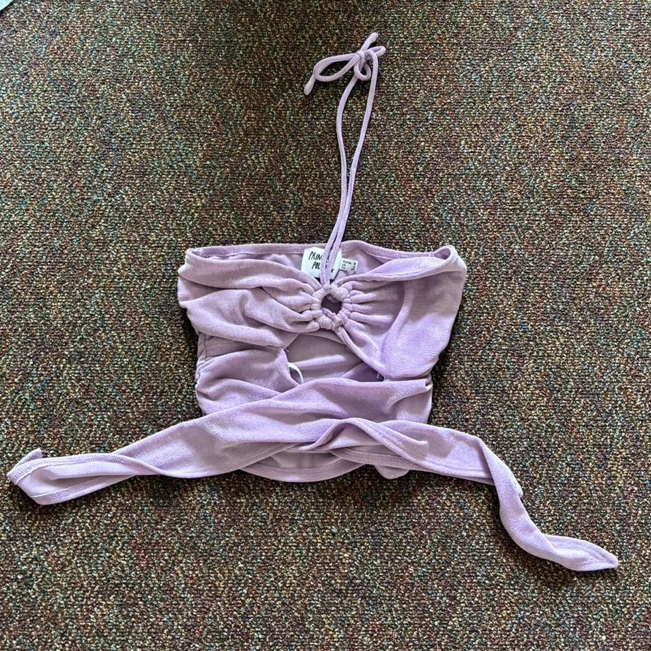 Purple princess Polly tie top - Depop
