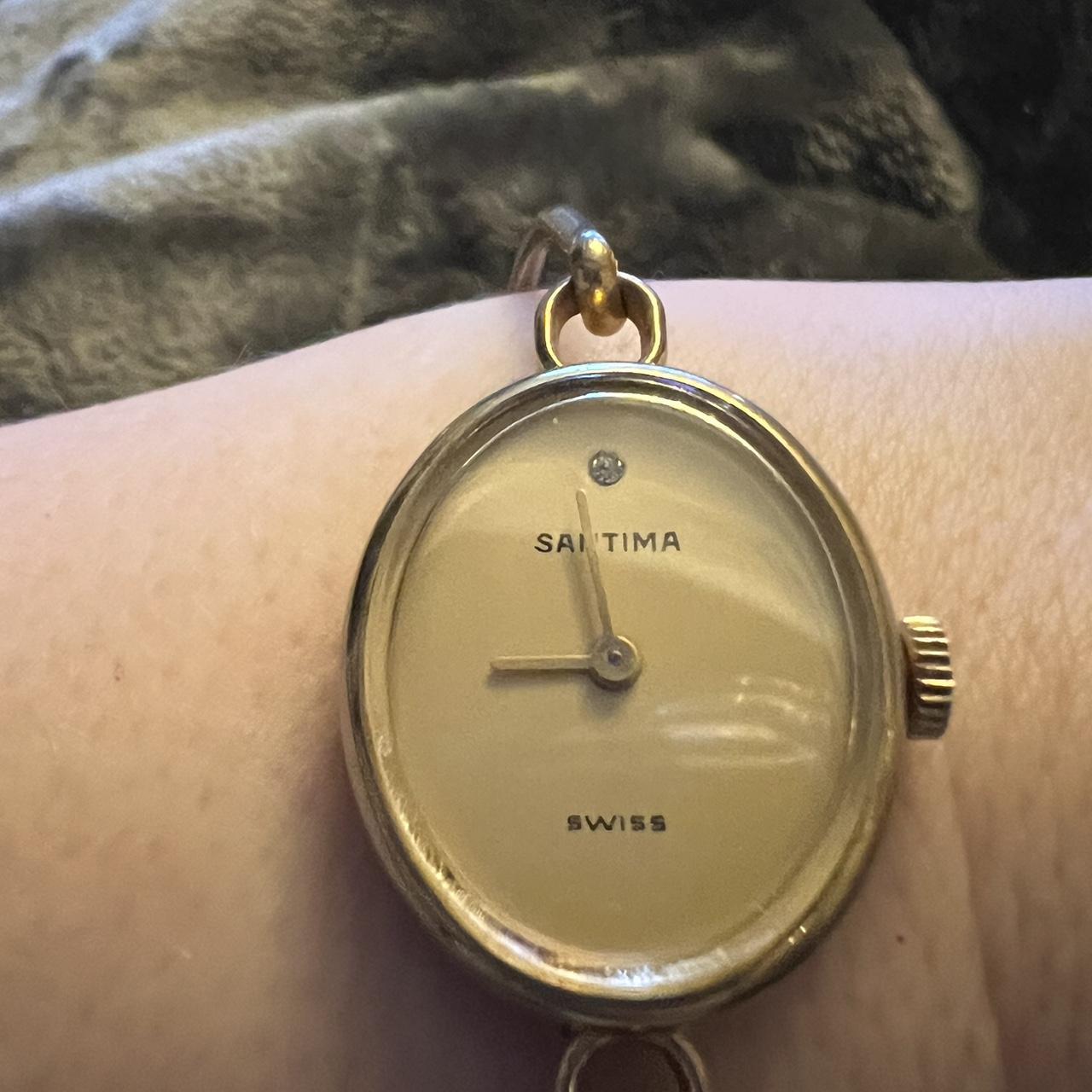 Vintage Santima mechanical wind up bangle watch. ... | Depop