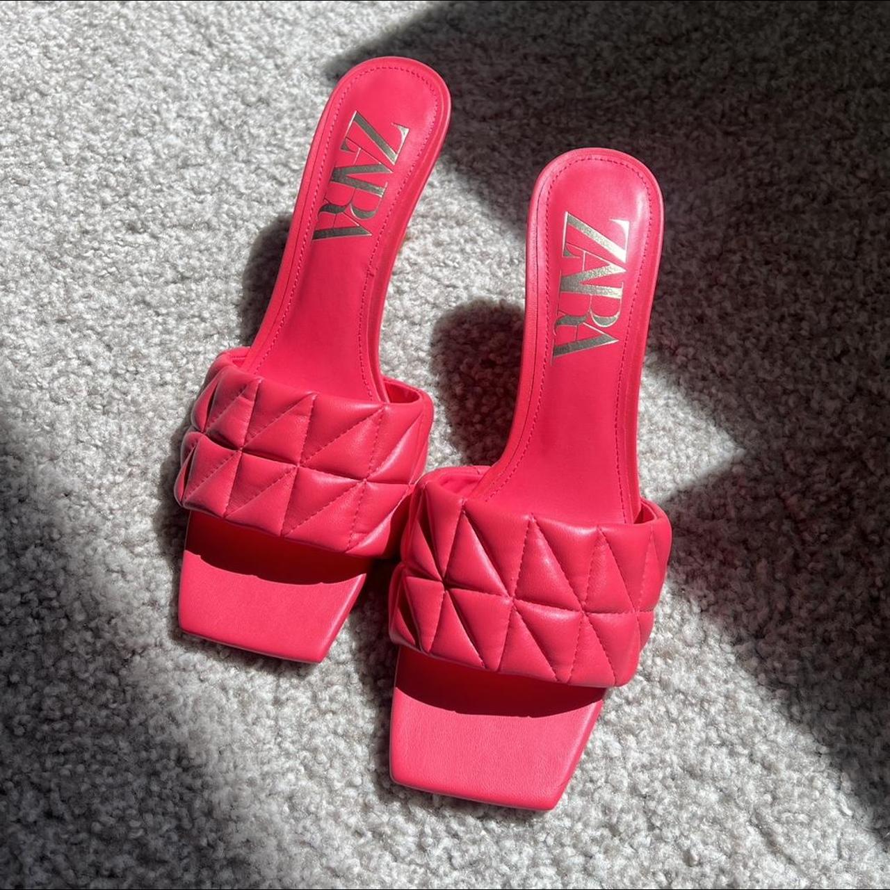 Zara hot pink mules - Depop