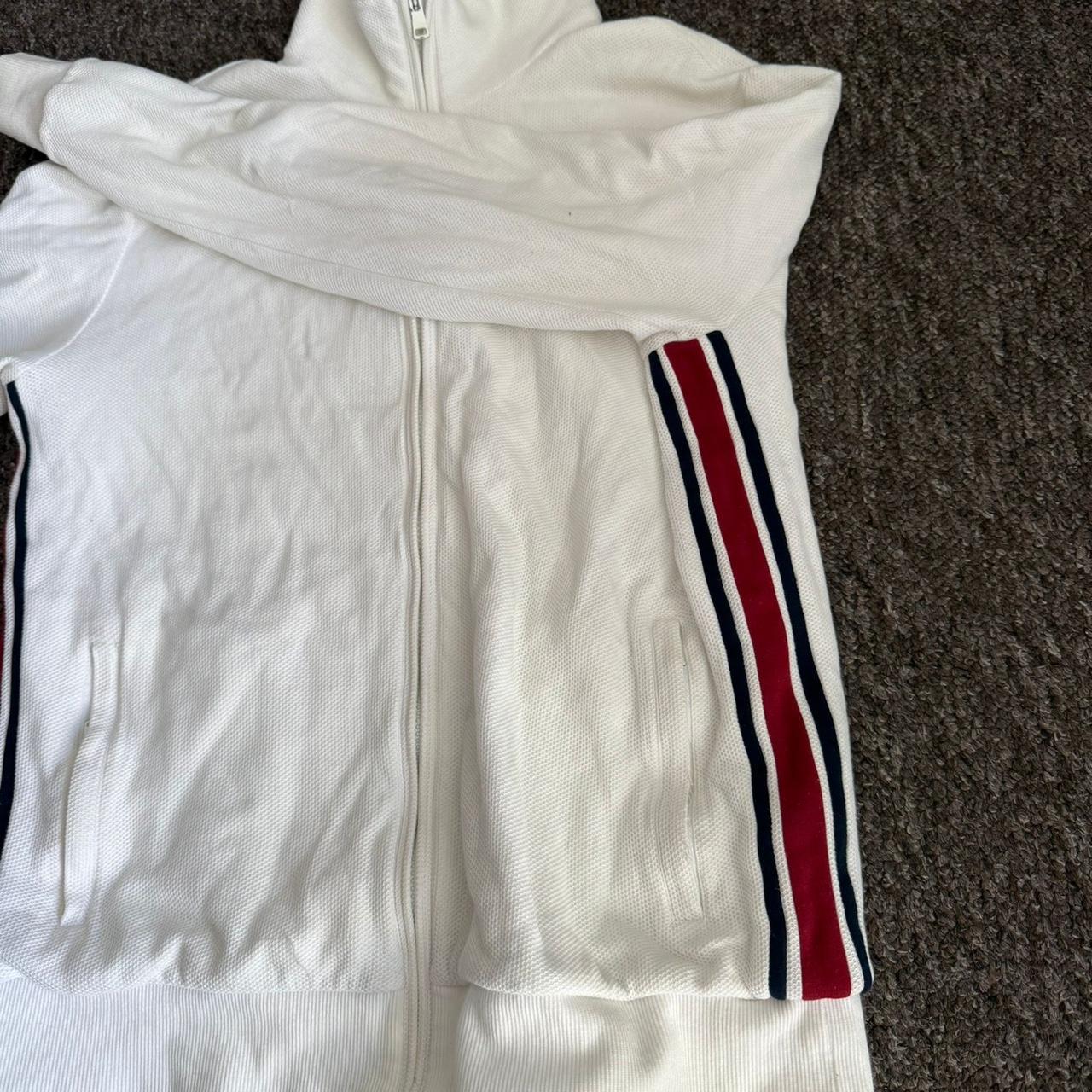 Gucci White track top / jacket Zip up Good... | Depop