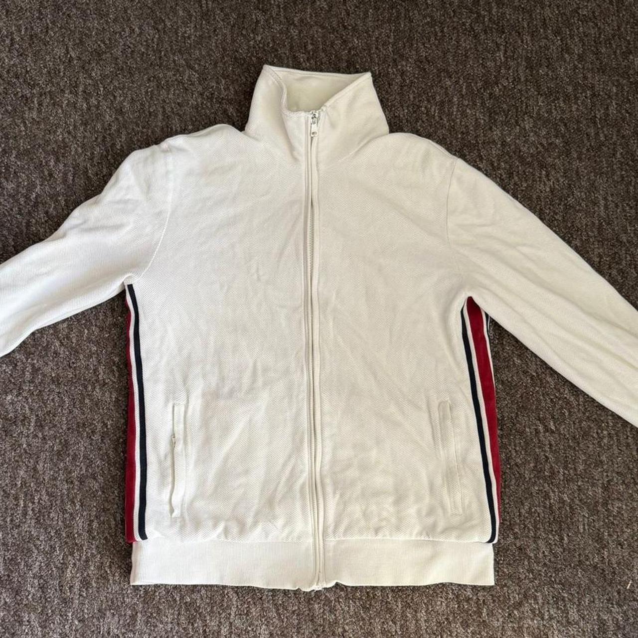 Gucci White track top / jacket Zip up Good... | Depop