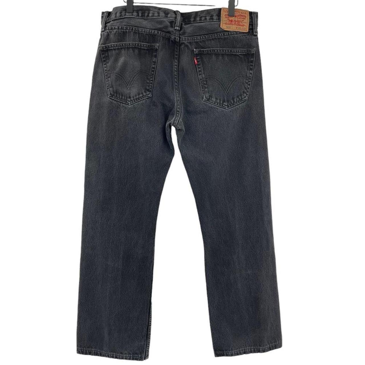 Vintage Y2K Levi’s 505 straight leg black jeans. 🤑... - Depop