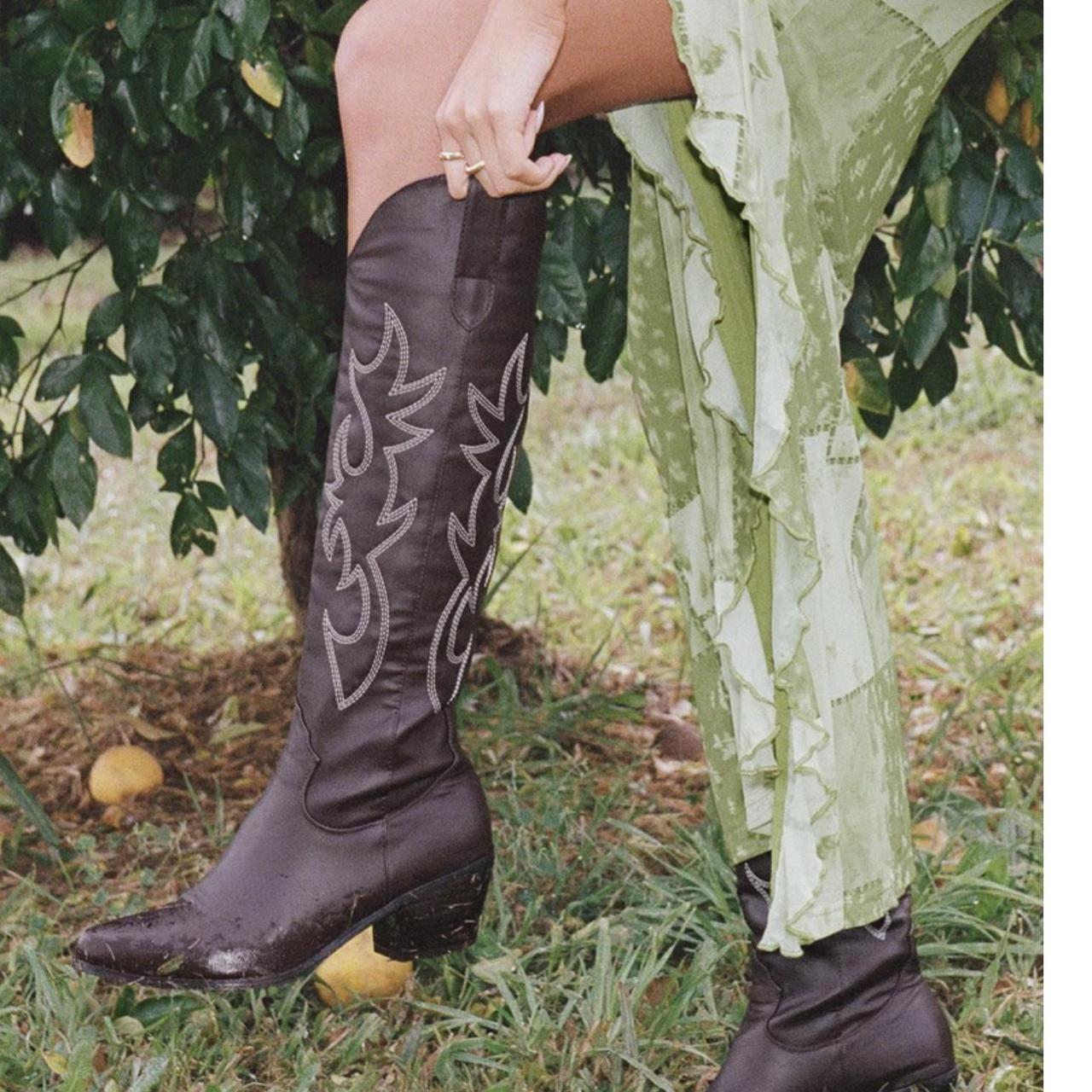 Dark brown billini cowboy boots Perfect for the... - Depop