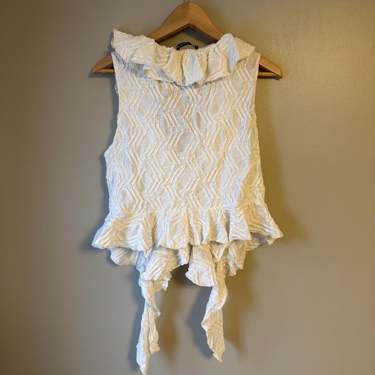 Urban Outfitters Lace Drape Top - Depop