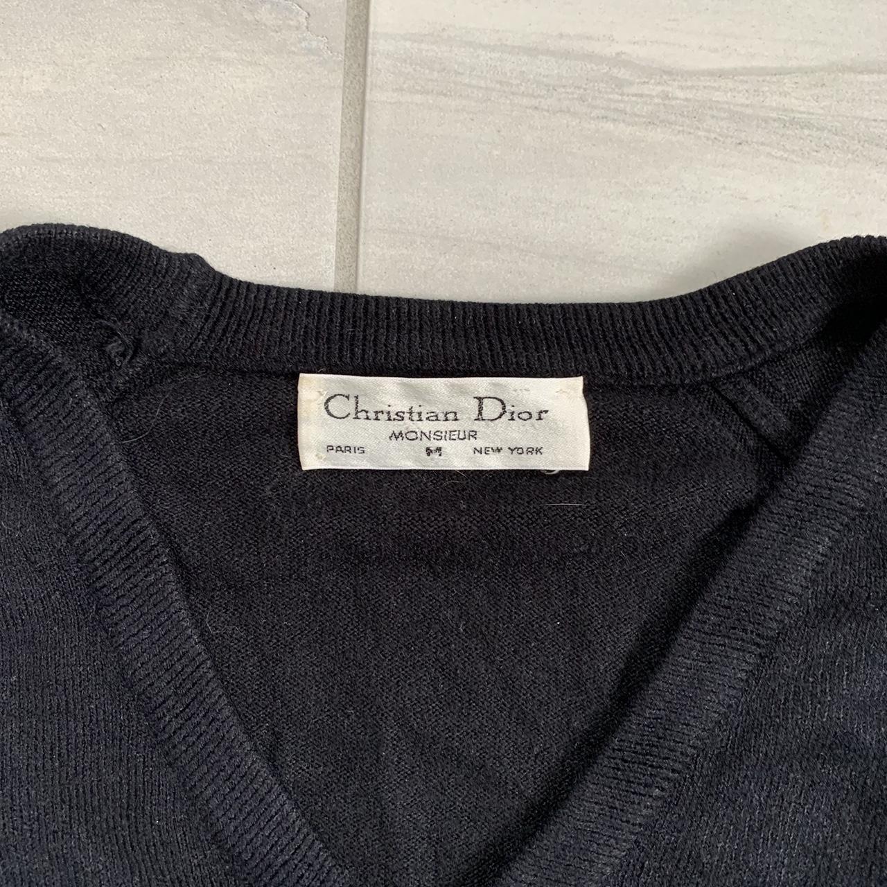 Vintage 80s/90s Christian Dior V-Neck Sweater Super... - Depop