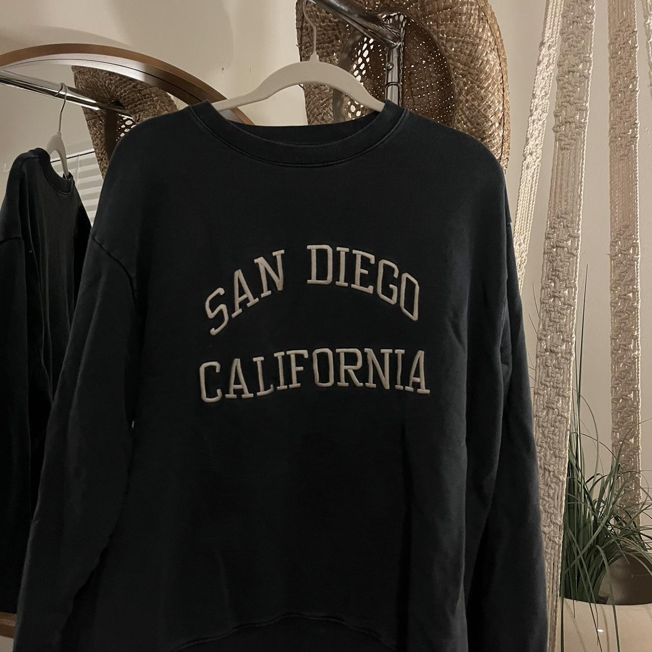 navy blue oversized brandy crew - Depop