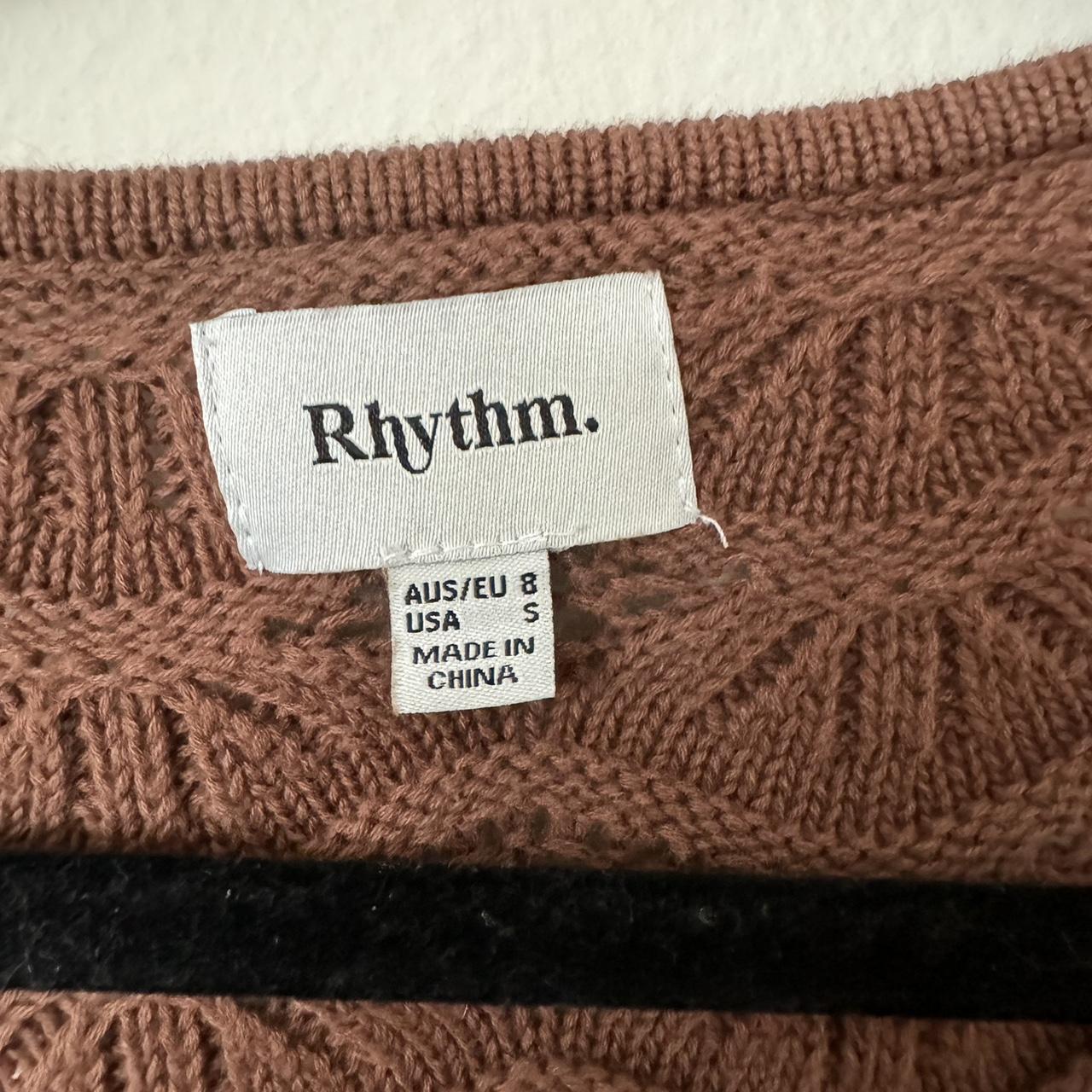 Brown knit cardigan with tie front #cardigan Rhythm... - Depop