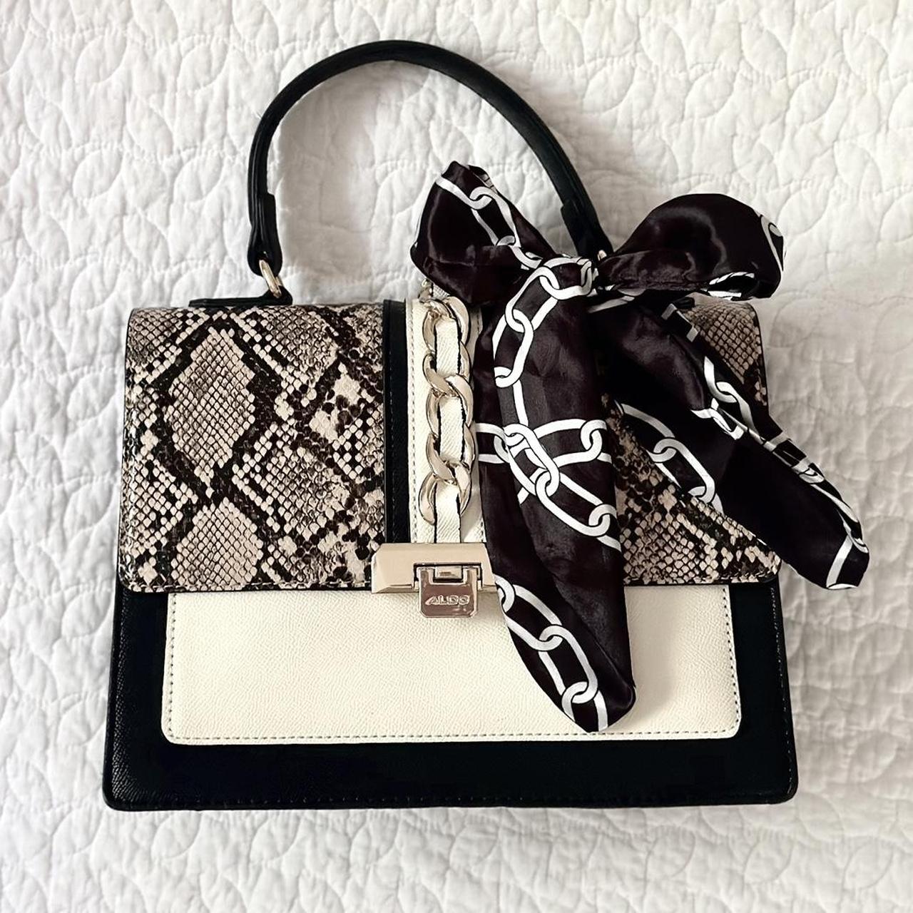 Aldo Snake Skin Handbag with Crossbody Strap... - Depop