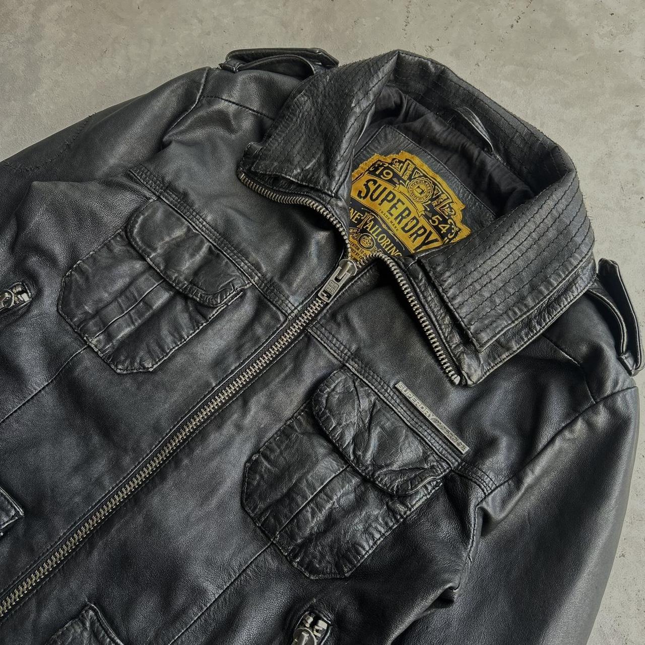 Vintage Japanese Leather Jacket Super dope details... - Depop