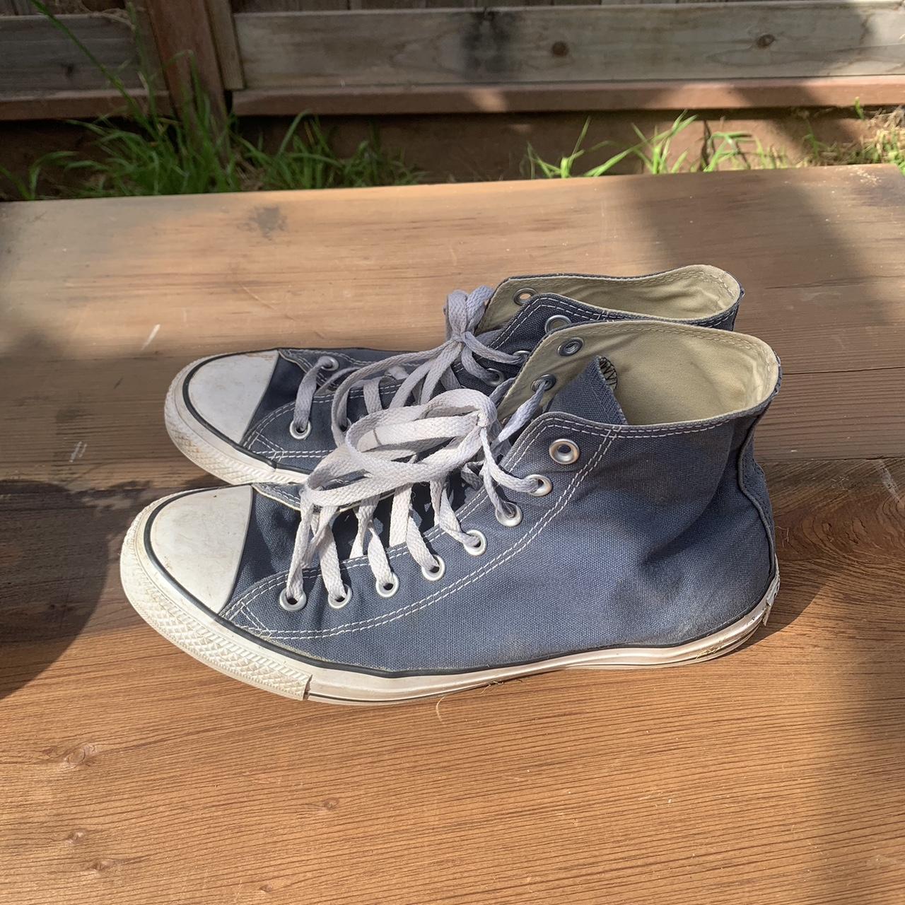 Blue converse high tops #hightops #converse - Depop