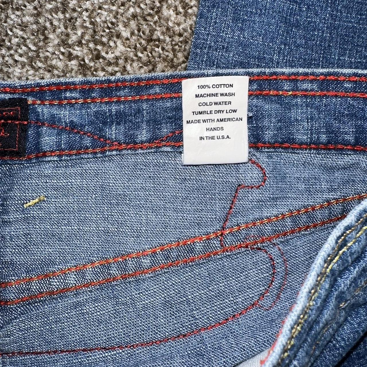 2000s Von Dutch flare blue jeans. In absolutely... - Depop