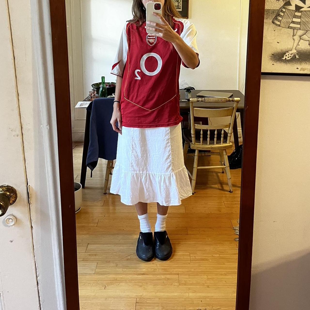 Arsenal O2 Home Kit Vintage Nike Soccer Jersey Red... - Depop