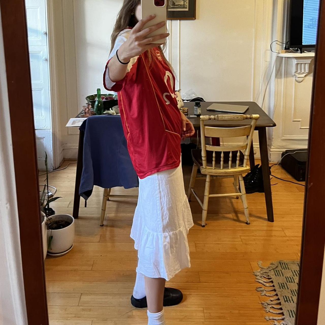 Arsenal O2 Home Kit Vintage Nike Soccer Jersey Red... - Depop