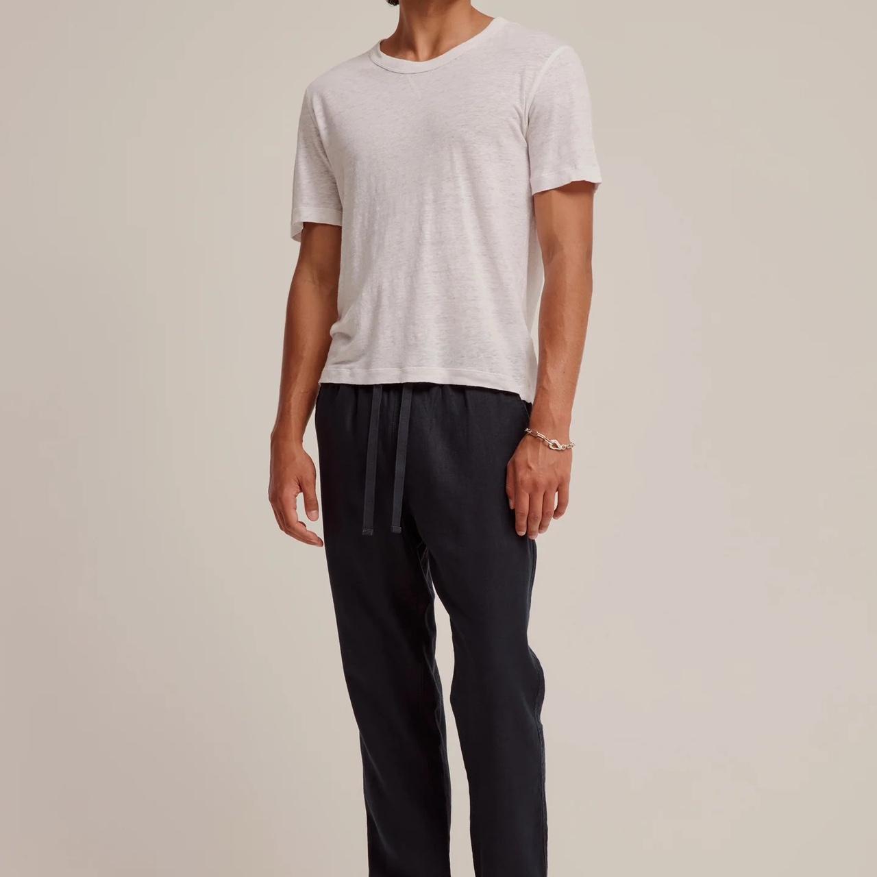 Venroy Linen lounge pants size Small Navy - Depop