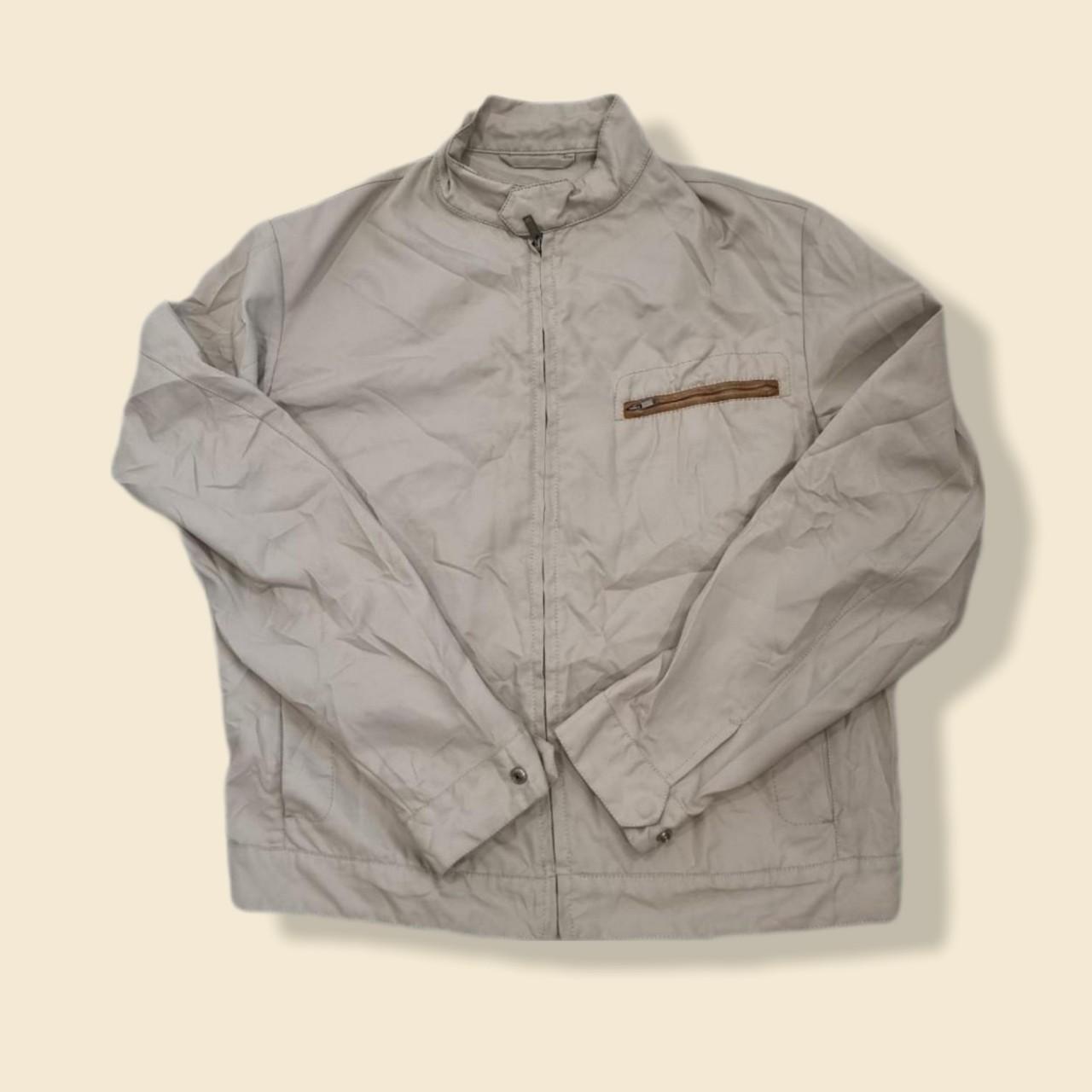 Vintage BELFE Mens Biege Bomber Jacket Retro. With... - Depop