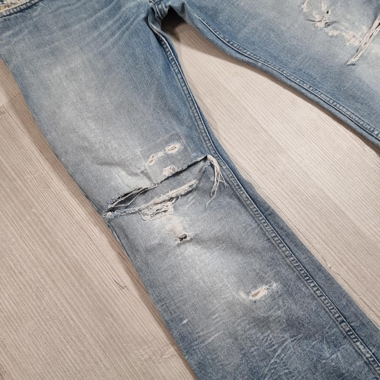Diesel Zathan Distressed Ripped Regular Bootcut... - Depop