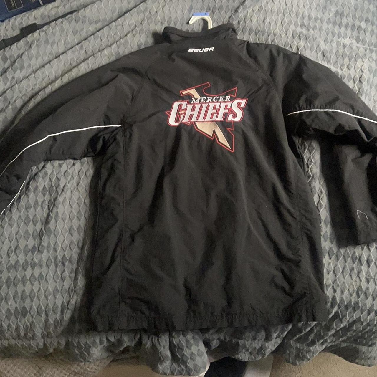 Black Bauer jacket with embroidered logo tagged... - Depop