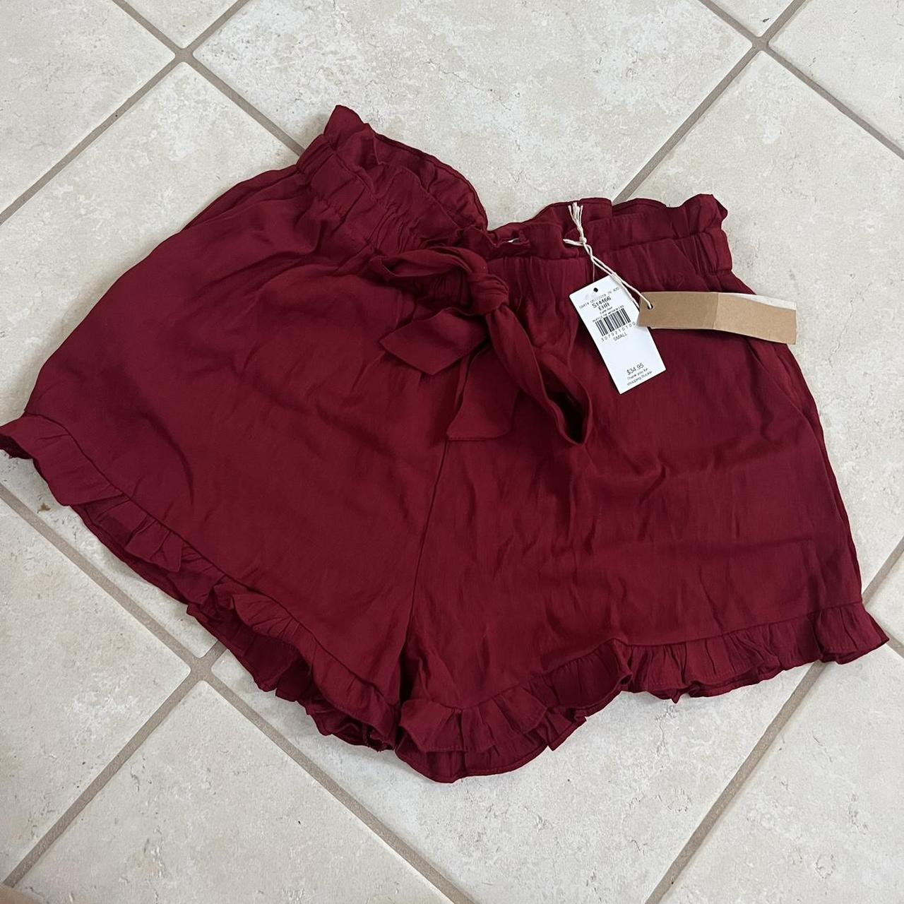 Buckle Ruffled Shorts -Ruffled bottoms -Never... - Depop