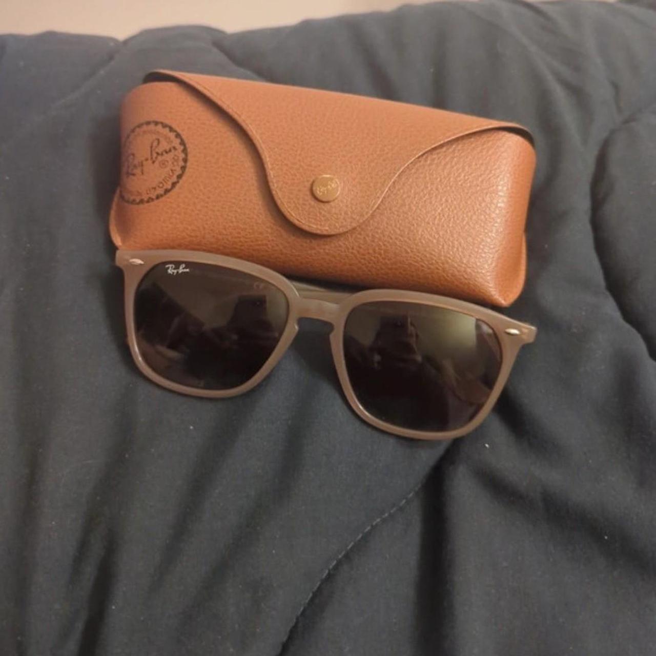 ray bans brown large unisex like new ! only bought... | Depop