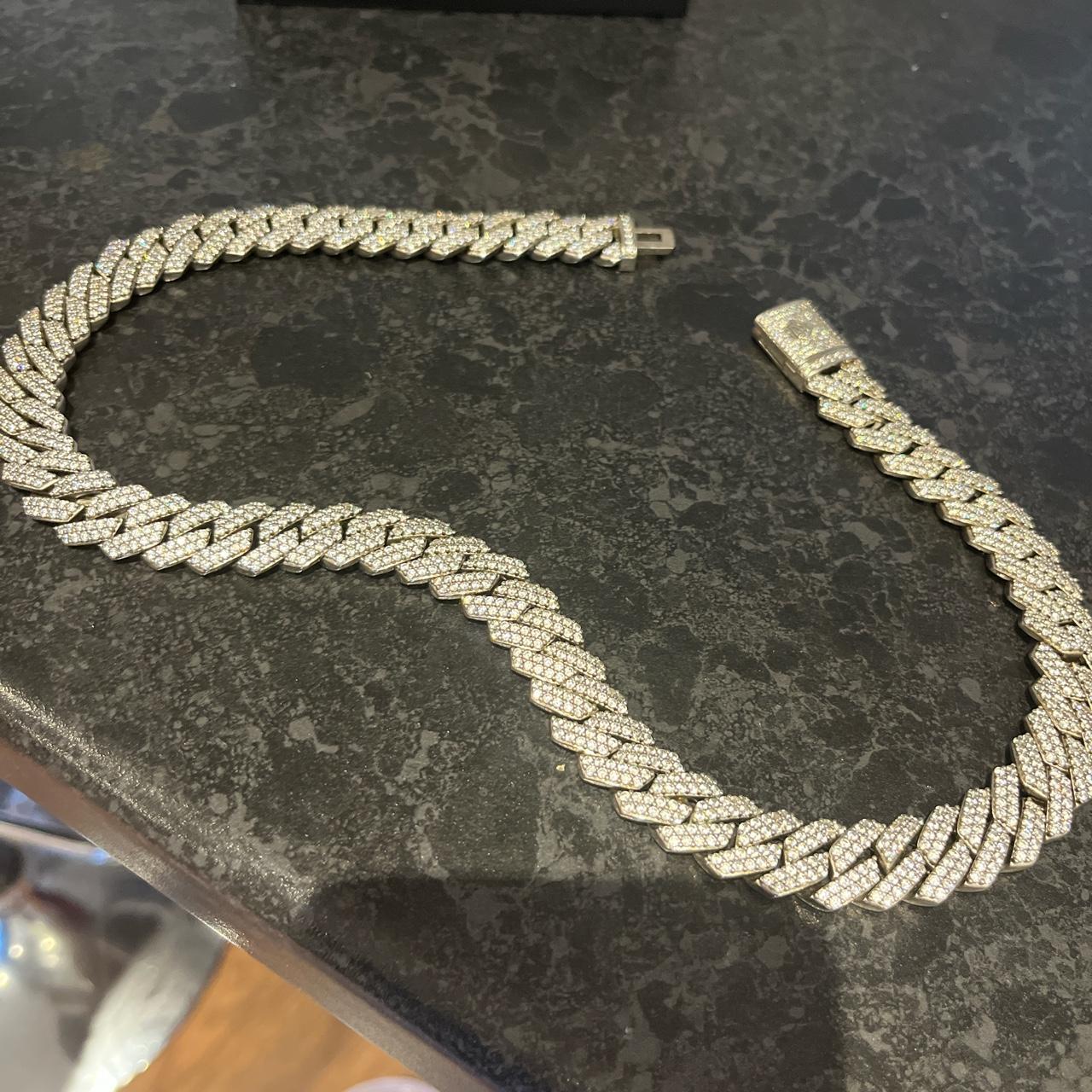 Genuine adamans 20MM MONACO CHAIN - WHITE GOLD ... - Depop