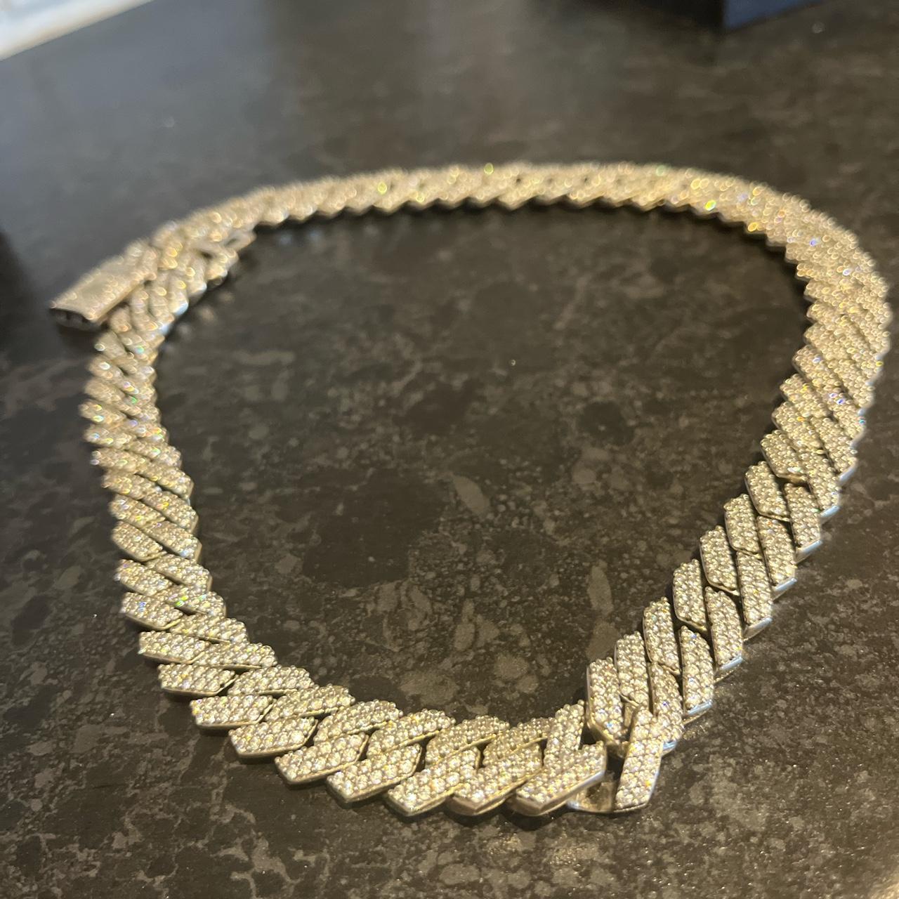 Genuine adamans 20MM MONACO CHAIN - WHITE GOLD ... - Depop