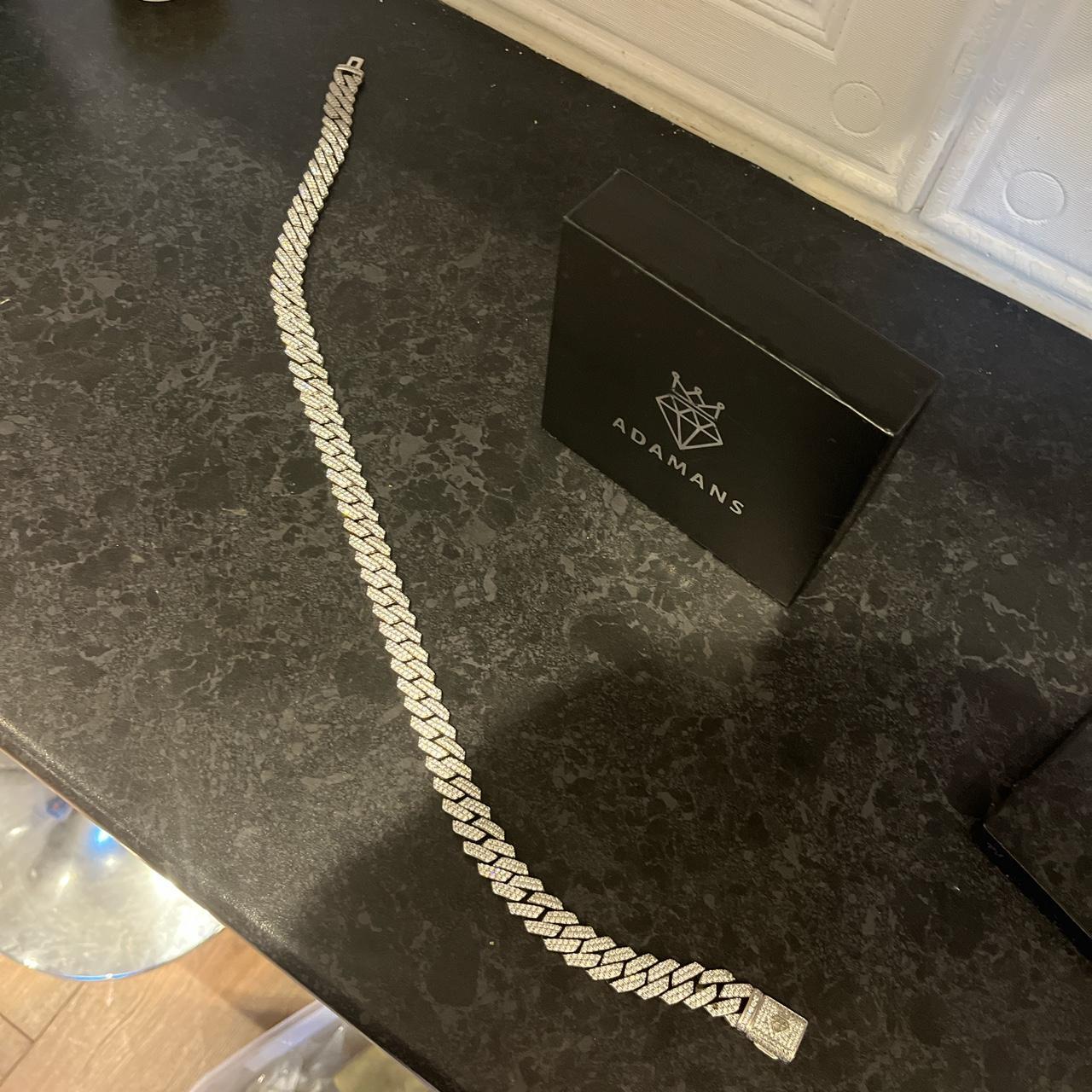 Genuine adamans 20MM MONACO CHAIN - WHITE GOLD ... - Depop